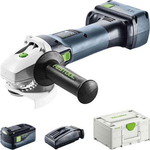 Festool AGC 18-125 18V 125mm Heavy-duty Angle Grinder (2x 5Ah)