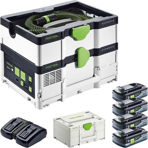 Festool CTLC SYS 18V 4.5L L-class Dust Extractor (4x 4Ah High-power)