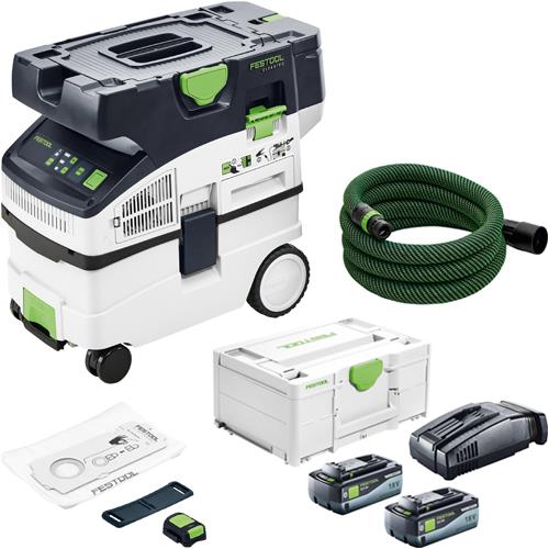 Festool CTMC MIDI Cordless 2x18V 15L M-class Dust Extractor (2x 8Ah)