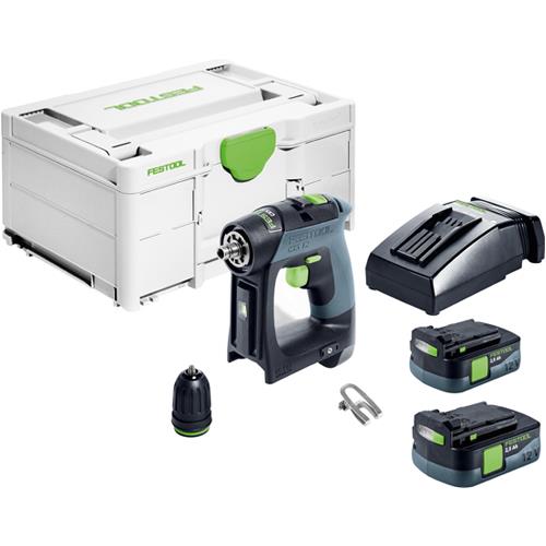 Festool CXS 12 12V C-shape Brushless Drill Driver (2x 2.5Ah) 576866