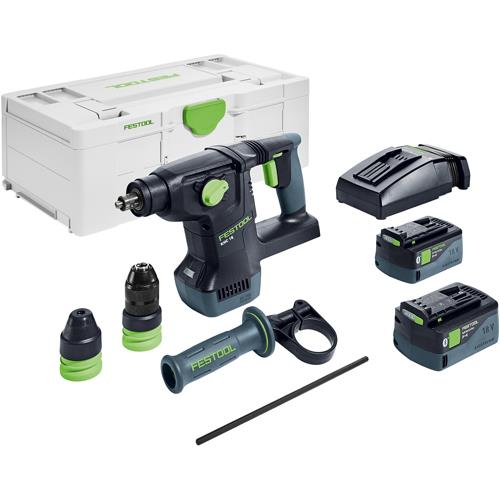 Festool KHC18 18V 2.6J 26mm SDS Drill (Plus Version - 2x 5Ah) 577449 ...