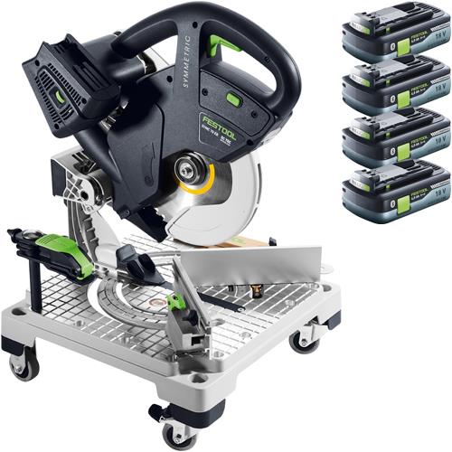 Festool SYMC 70 SYMMETRIC 2x18V 216mm Compound Mitre Saw (4x 4Ah)