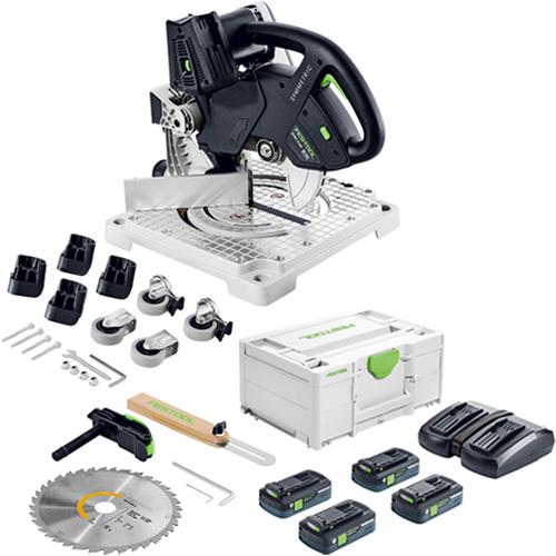 Festool SYMC 70 SYMMETRIC 2x18V 216mm Compound Mitre Saw (4x 4Ah)
