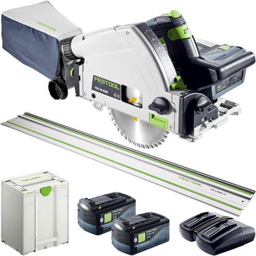 Festool TSC 55 K 18V Track Saw + 1.4m Guide Rail (2x 5Ah Bluetooth)