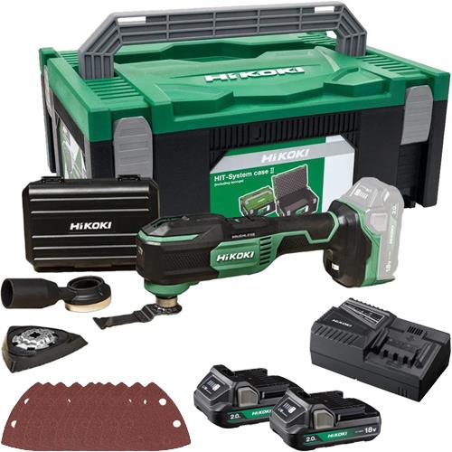 Hikoki CV18DA 18V Brushless Multi-tool (2x 2Ah Compact Batteries)