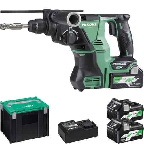 Hikoki DH36DPAJSZ 36V MultiVolt 3.9J 28mm SDS Drill (3x 2.5Ah)