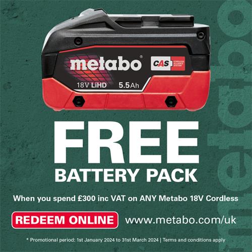 Metabo 18V 4Ah LiHD Battery TWIN PACK (Compact High Demand) 625367000