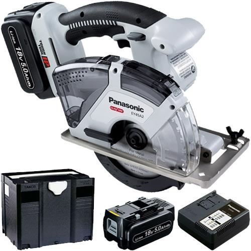 Panasonic EY45A2-LJ2G 18V Dual Voltage Circular Saw (2x 5Ah)