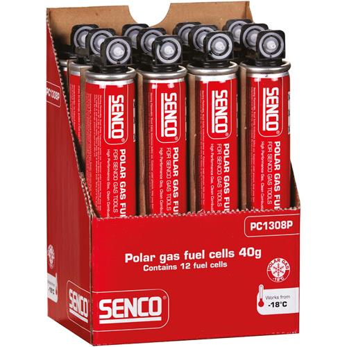 Senco PC1308P 40g Polar Gas Fuel Cells (12 Pack) for Gas Nail Guns
