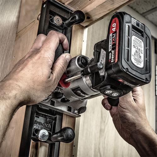 Trend T18S/R14K1 18V 1/4" Router with Plunge & Trim Bases (1x 4Ah)